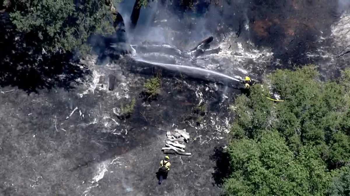 Watch: Crews battle fire burning in the Folsom area