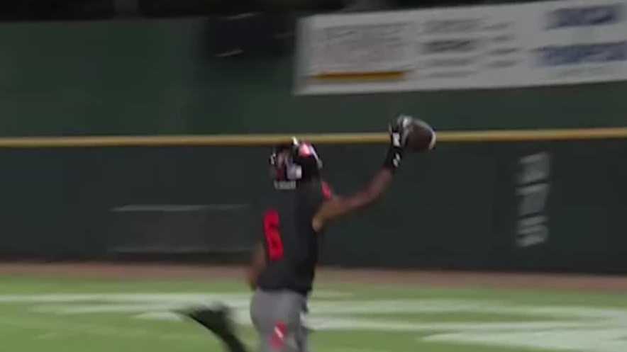 Hoover's Noah Schuback throws it deep to Jordan Woolen for an ...