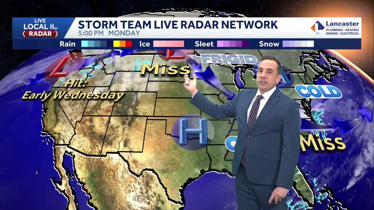 Cold & Gloomy Stretch Of Days; Wintry Mix Possible Wednesday