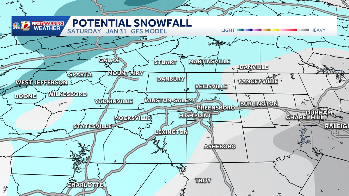More confidence for snow in North Carolina | Uncertain snow totals