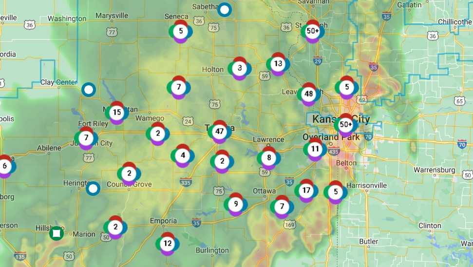 Thunderstorms left over 37,000 Evergy customers without power