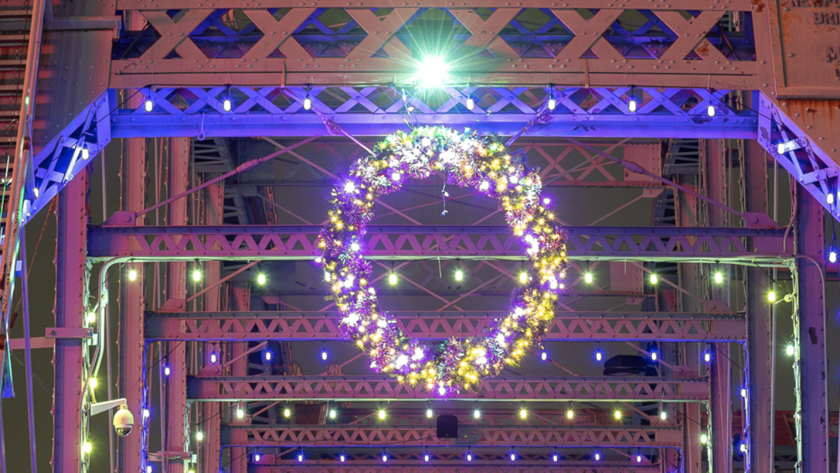 Holiday lights to illuminate the Purple People Bridge