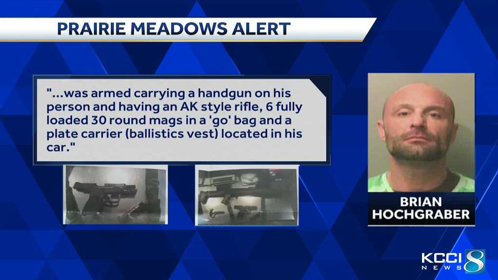 Security: Armed man arrested at Prairie Meadows, prompting statewide alert