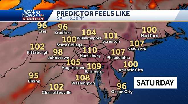 Central Pa. - Heat advisory, flash flood watch in effect