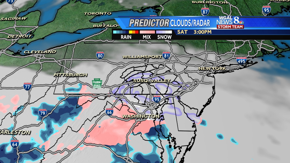 Light snow arriving Saturday