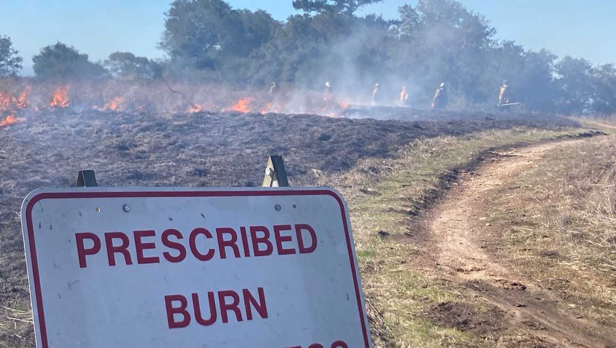 Prescribed burn underway at Fort Hunter Liggett