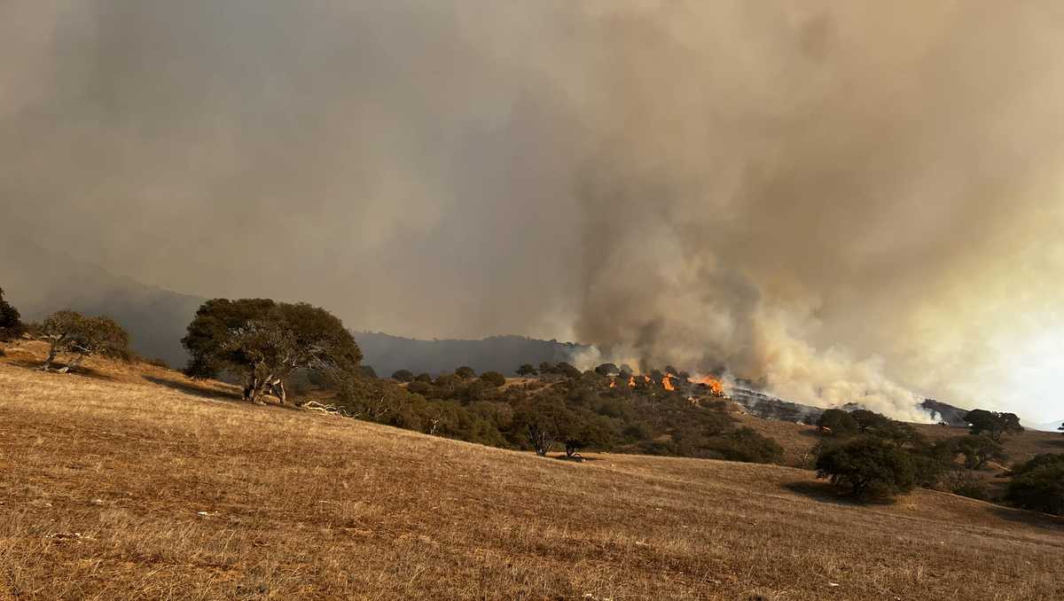 Day 3 of Cal Fire's prescribed burn in Gabilan Range east of Salinas