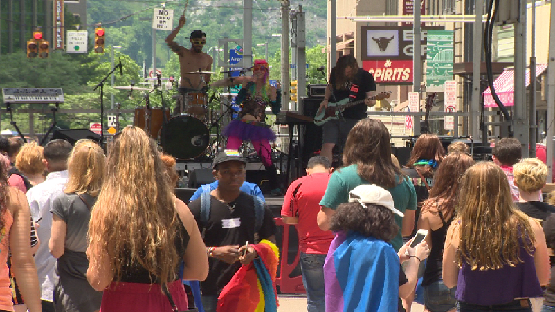 Thousands pack downtown this weekend for Pride, Arts Festival