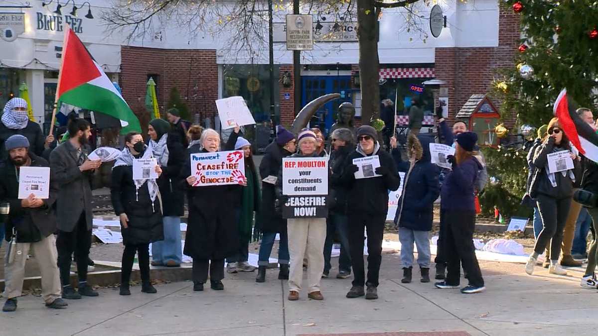 Mass. protesters call for permanent cease-fire in war between Hamas, Israel