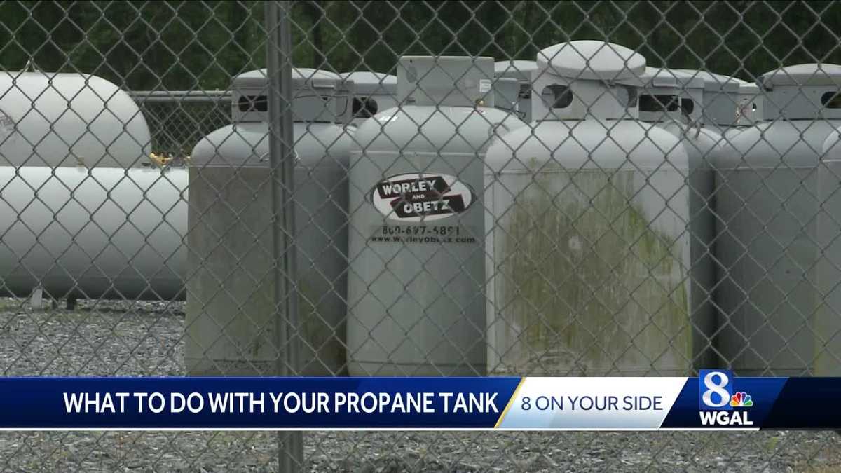 What should former Worley & Obetz customers do with their propane tanks?
