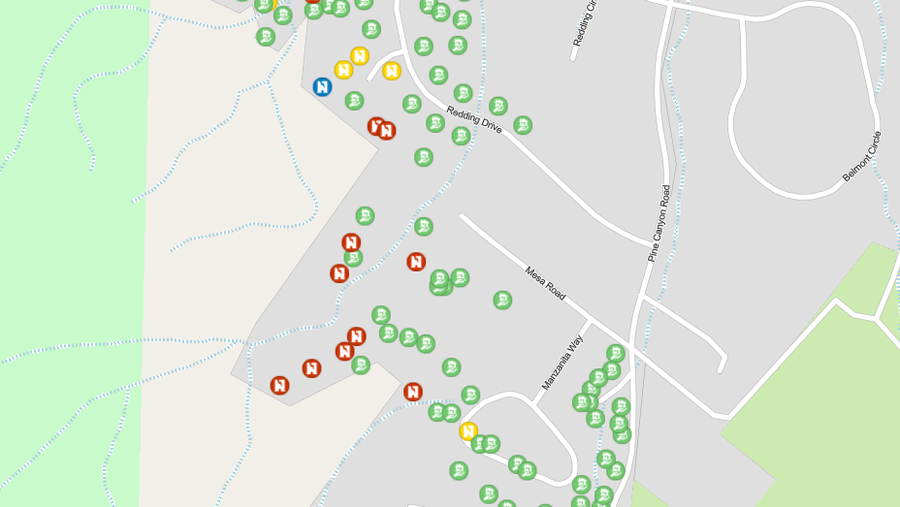 Damage assessment map shows which homes were saved or destroyed in ...