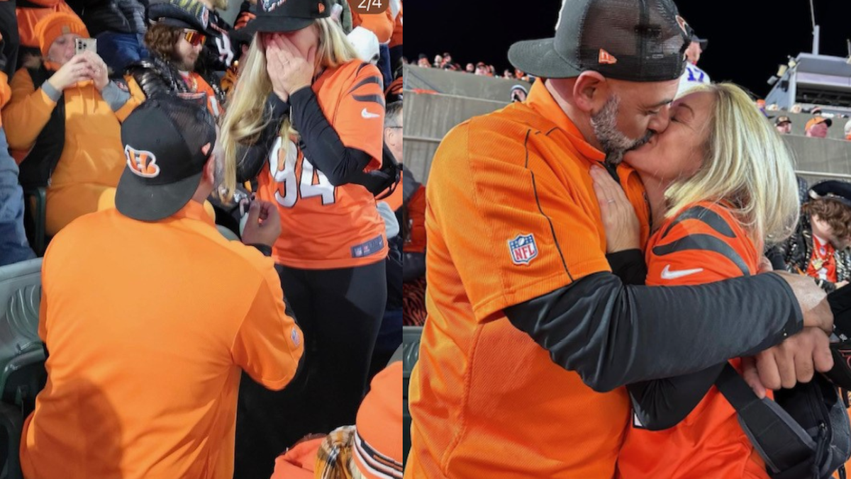 WATCH: Bengals fan surprises girlfriend with proposal at game