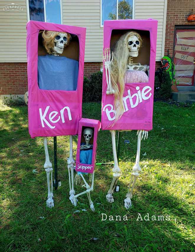 House in Hamilton creating different skeleton displays everyday this ...