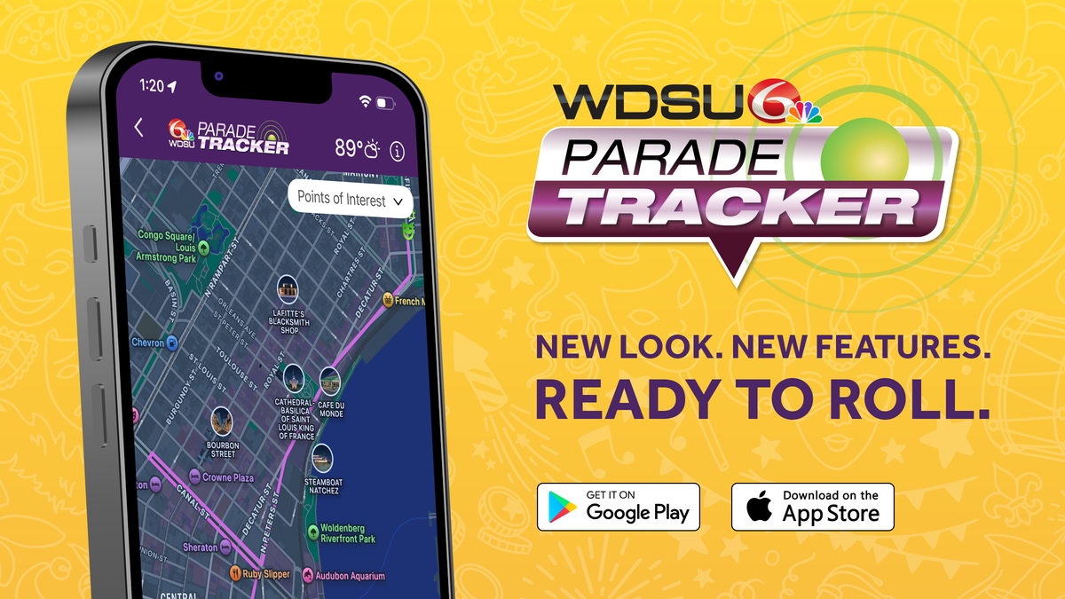 Download the new & improved WDSU Parade Tracker App for iOS and Android