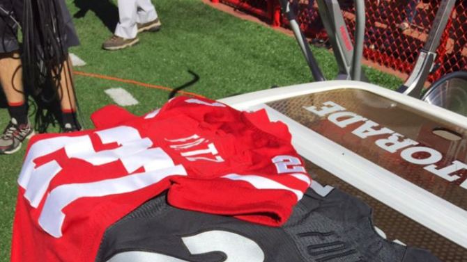 PHOTOS: Opponents honor Sam Foltz throughout season