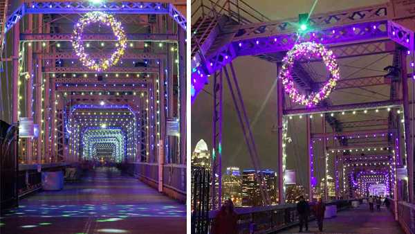 LOOK: Purple People Bridge reopens dressed in Christmas best