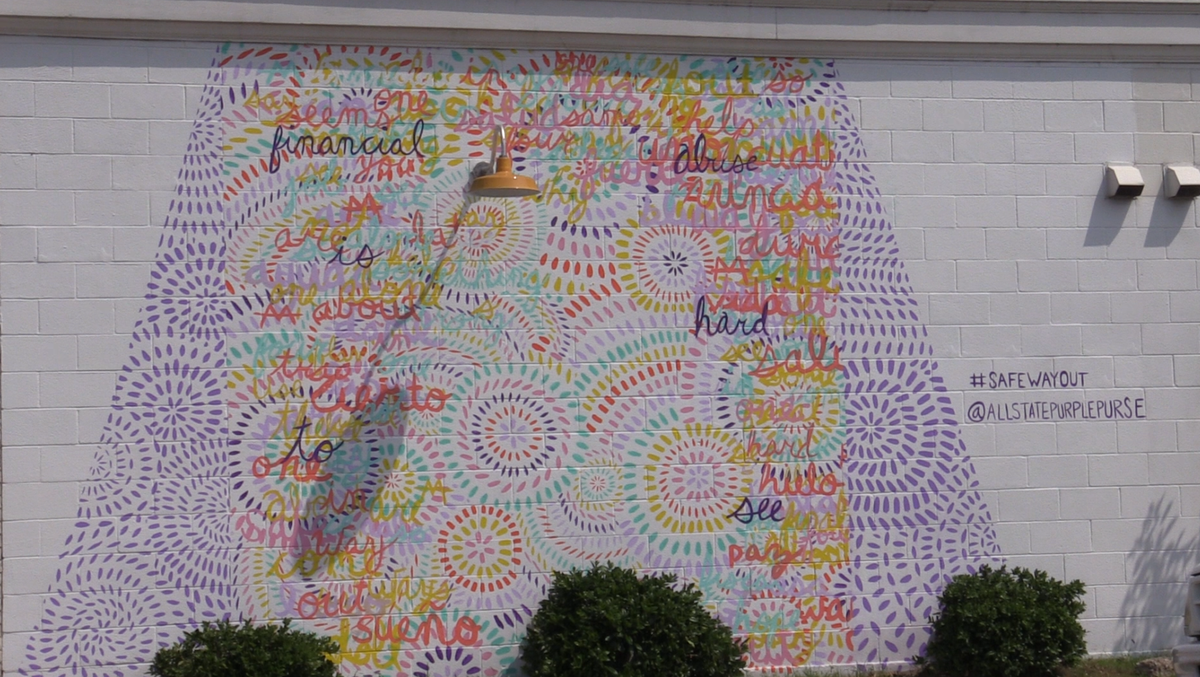 New Uptown mural reveals secret message to show support for domestic ...