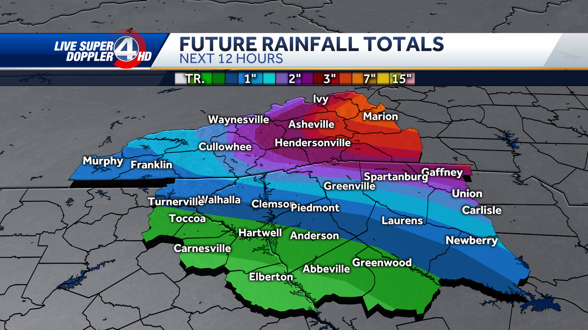 How much rain you see depends on where you are