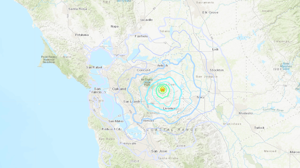 4.3 magnitude earthquake rattles East Bay, 3.5 temblor follows