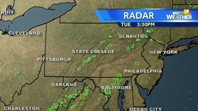 Severe thunderstorms move through Baltimore area