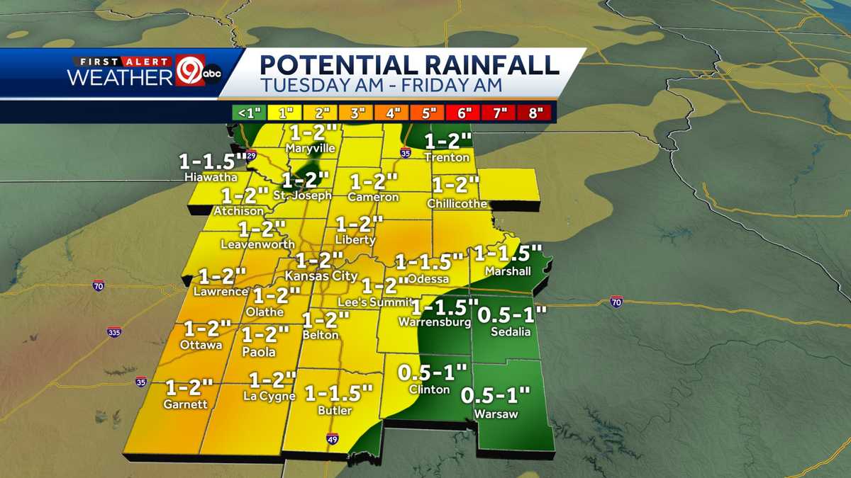 WEATHER BLOG: Rain, isolated thunderstorms coming Tuesday, colder temps ...