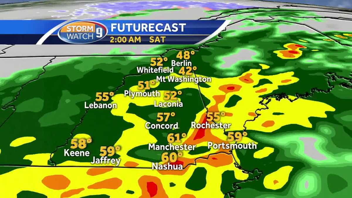 NH contending with heavy rain, possible thunderstorms
