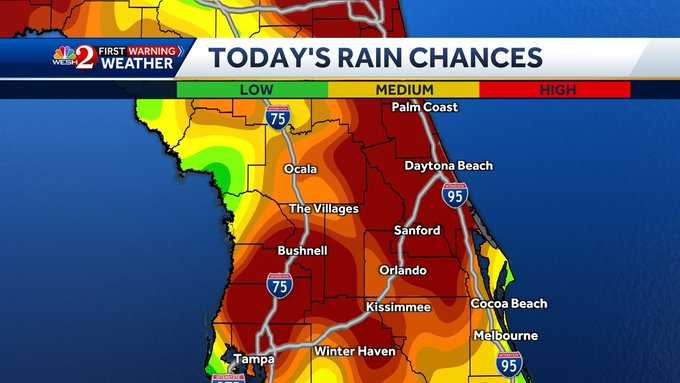 More soaking rain Friday afternoon in Central Florida