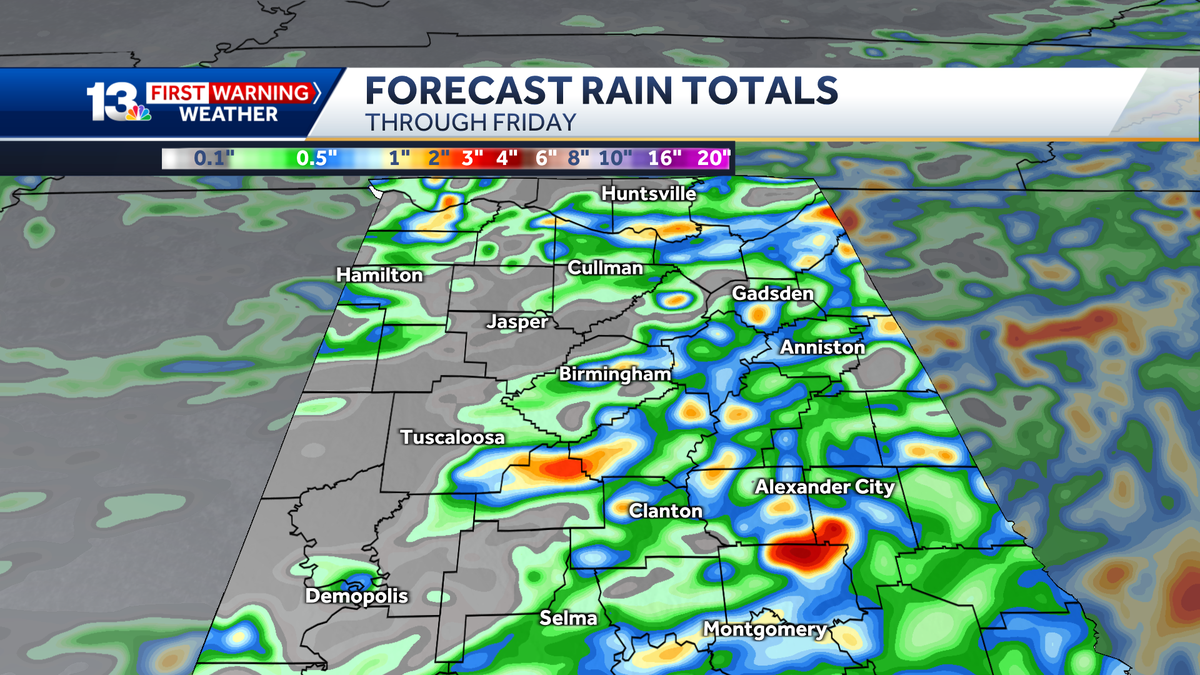 Alabama storms: Tracking rain in the forecast