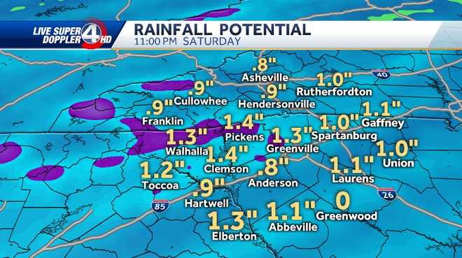 Rainy Saturday expected in Upstate, WNC, plus a look at your ...