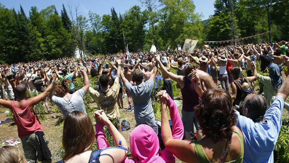 Thousands of people flock from all over to gather in Georgia forest