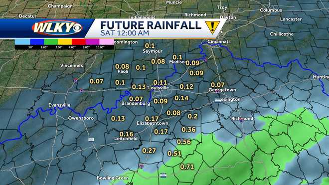 Impact weather: Scattered light rain moves in Friday