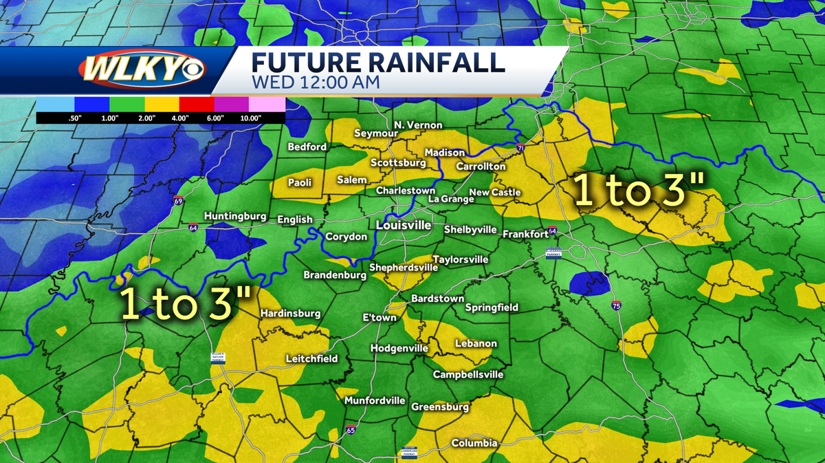 Impact weather: Rain chances for Monday and Tuesday