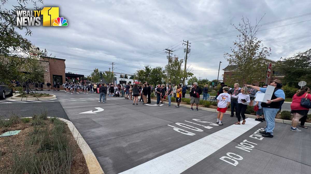 Fans line up overnight for new Raising Cane's in Harford County