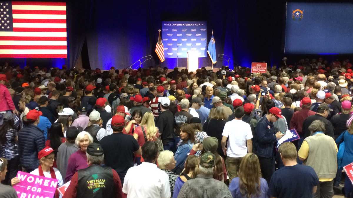 Californian Trump supporters travel to Reno to see candidate speak