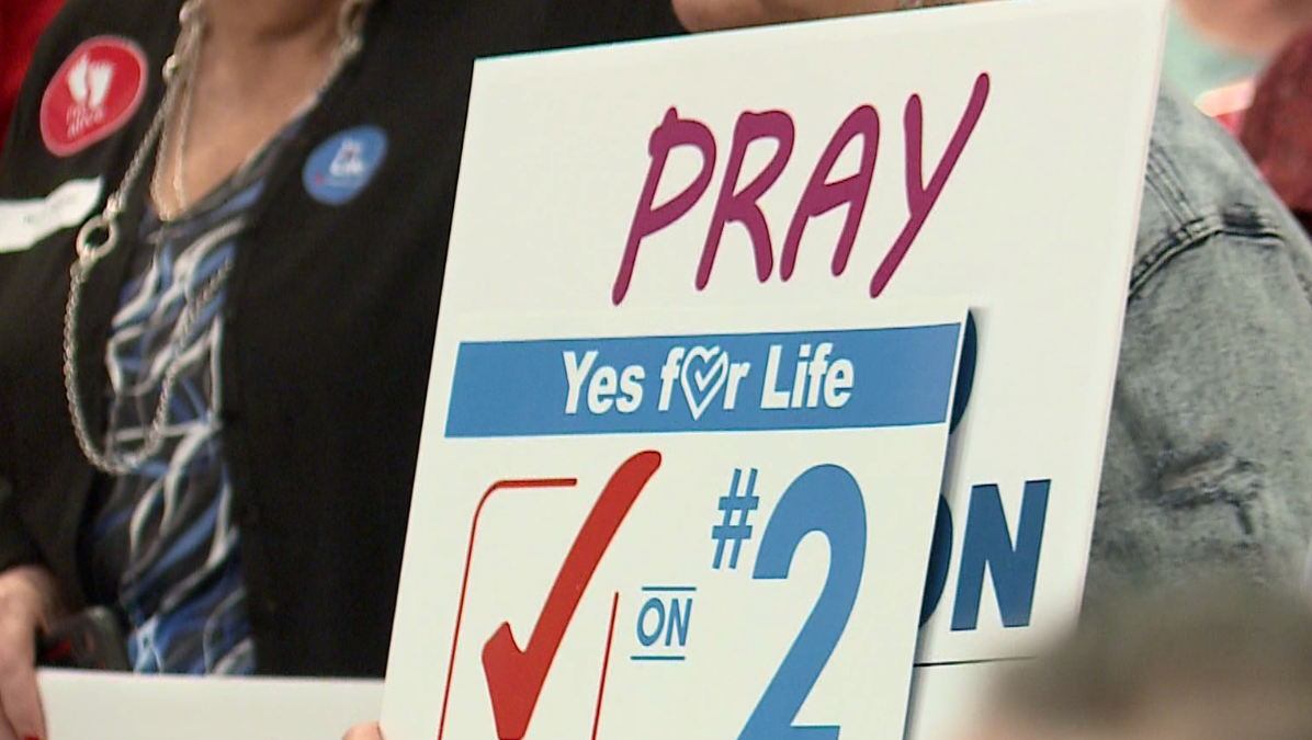 Anti-abortion rally at Kentucky Capitol supports constitutional amendment on November ballot