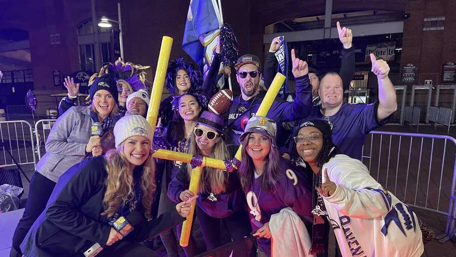 Ravens' fans rally with 11 News Today for the AFC Championship