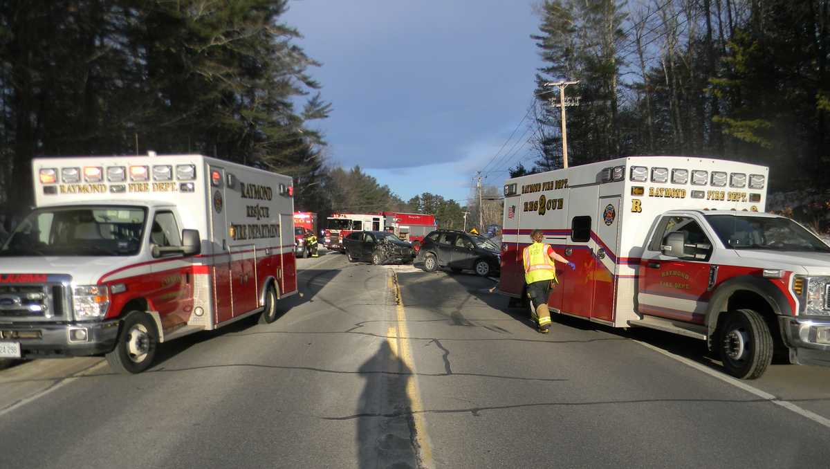 Three injured in Raymond crash after U-turn mishap