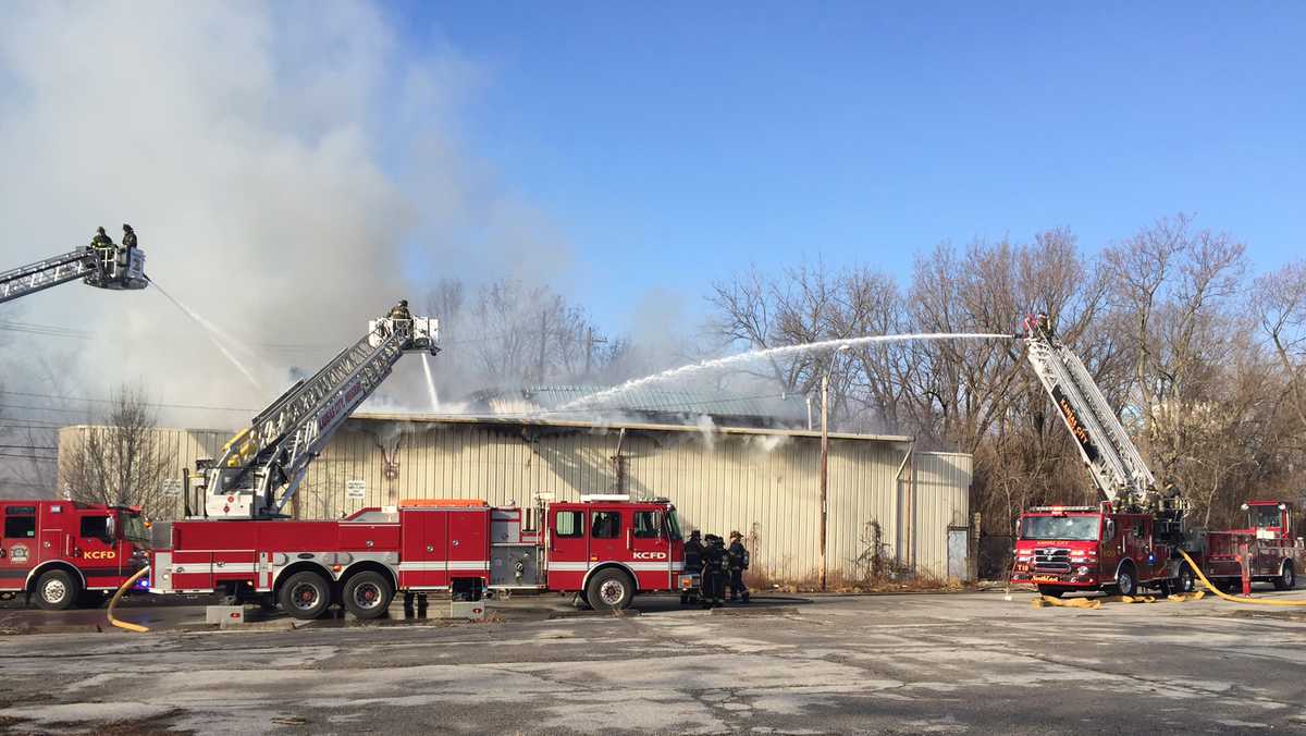 KC firefighters battle building fire on city's east side