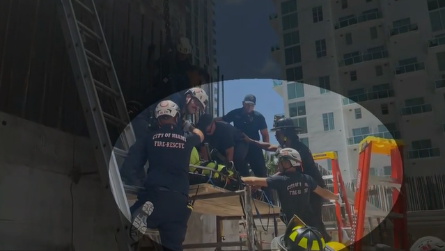 Miami worker impaled by rebar