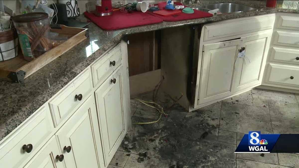 Recalled dishwasher bursts into flames in family's home