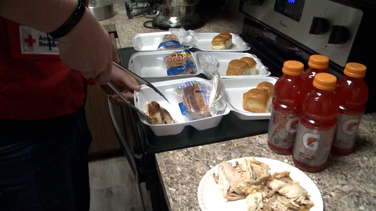 Springdale storm victims at Red Cross shelter