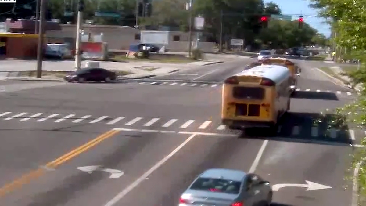 Caught on camera: School buses running red lights in Orange County
