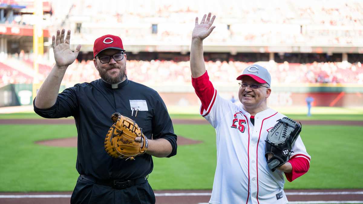 Archbishop Casey throws out first pitch as Reds celebrate Cincinnati ...