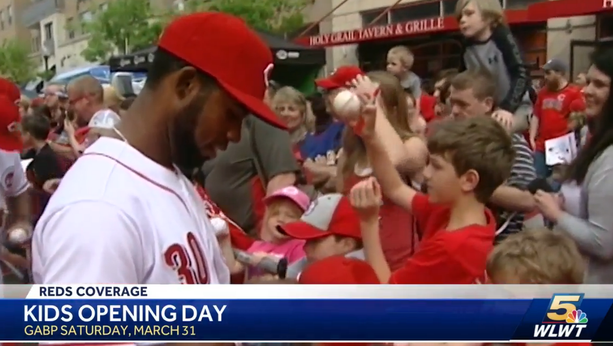 Young Reds fans get their own Opening Day celebration