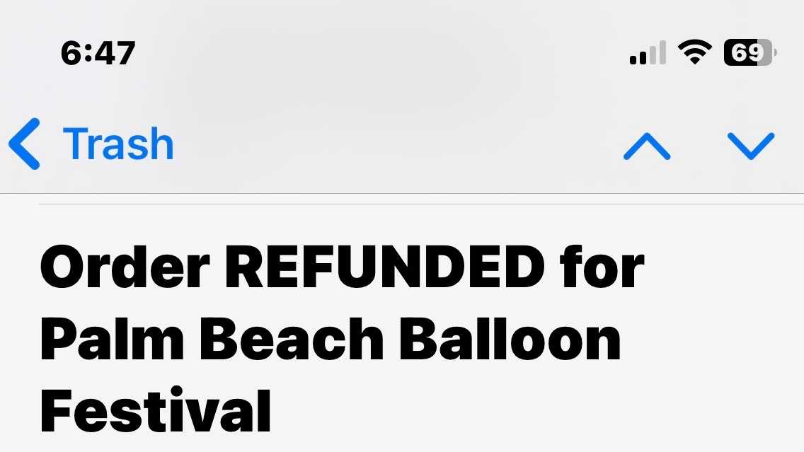 Canceled Florida Balloon Festival customers receiving refunds
