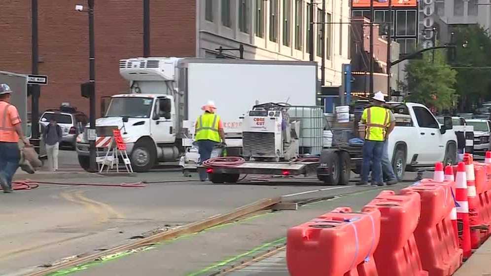 Track repairs on Kansas City's damaged streetcar line