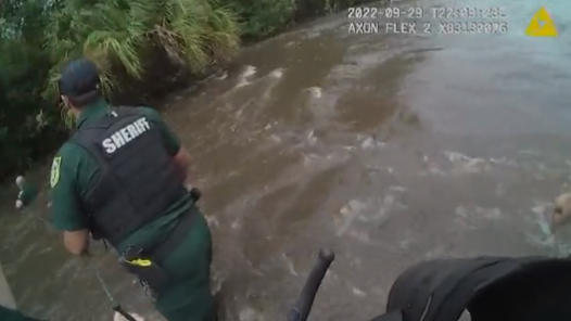 WATCH: Florida deputies rescue woman from rushing floodwaters