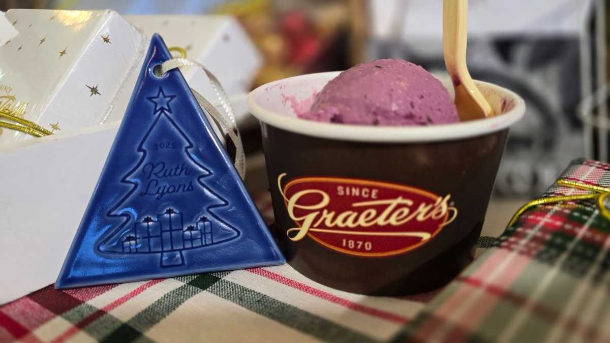 Limited edition Ruth Lyons ornament on sale at select Graeter's locations