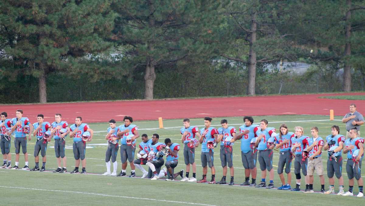 Ralston football player defends decision to kneel during national anthem