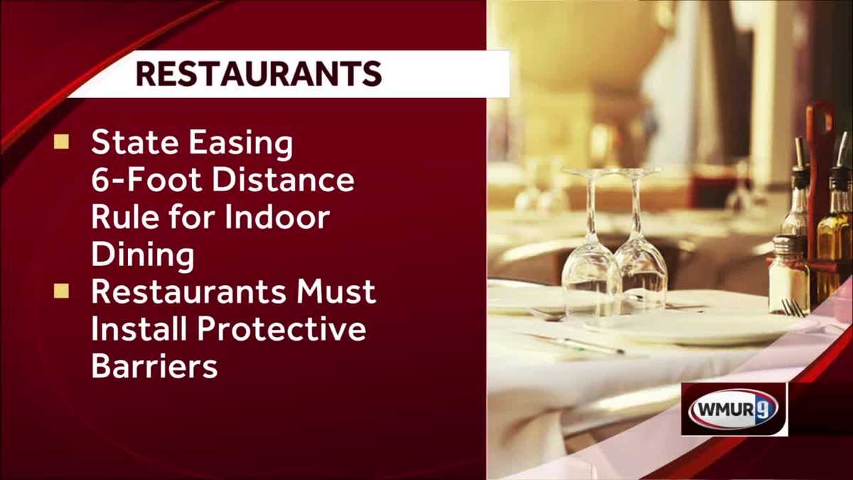 6-foot rule eased in NH restaurants if barriers placed between tables